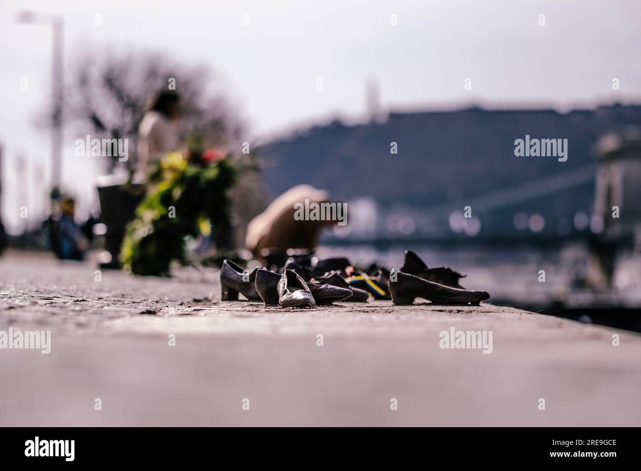 The shoes-Holocaust memorial at he Danube in Budapest Stock Photo - Alamy