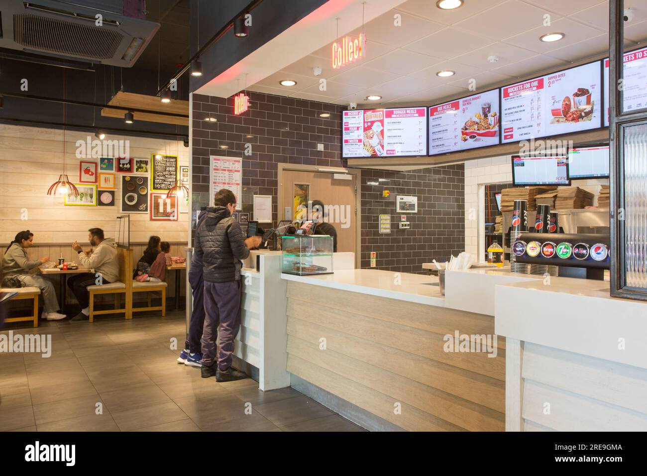 Inside a KFC restaurant Stock Photo - Alamy