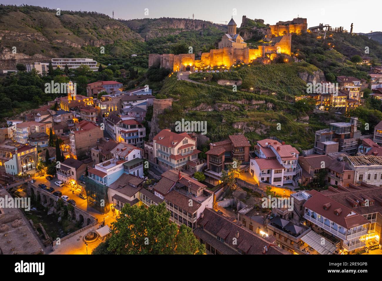 Aerial view of the Georgia landmarks Stock Photo - Alamy