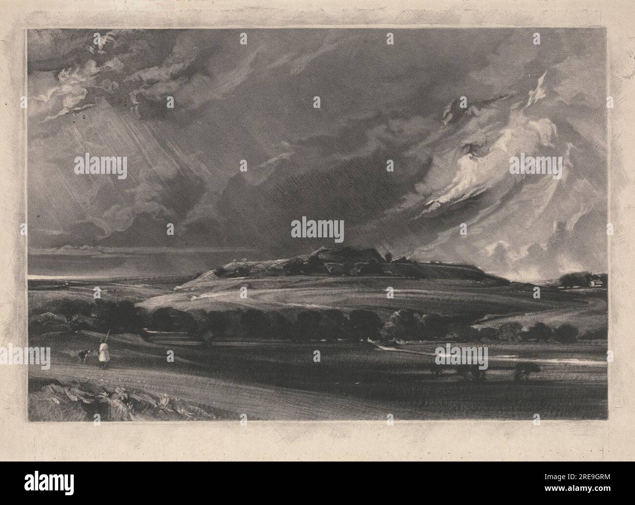 Old Sarum between 1829 and 1830 by David Lucas Stock Photo - Alamy