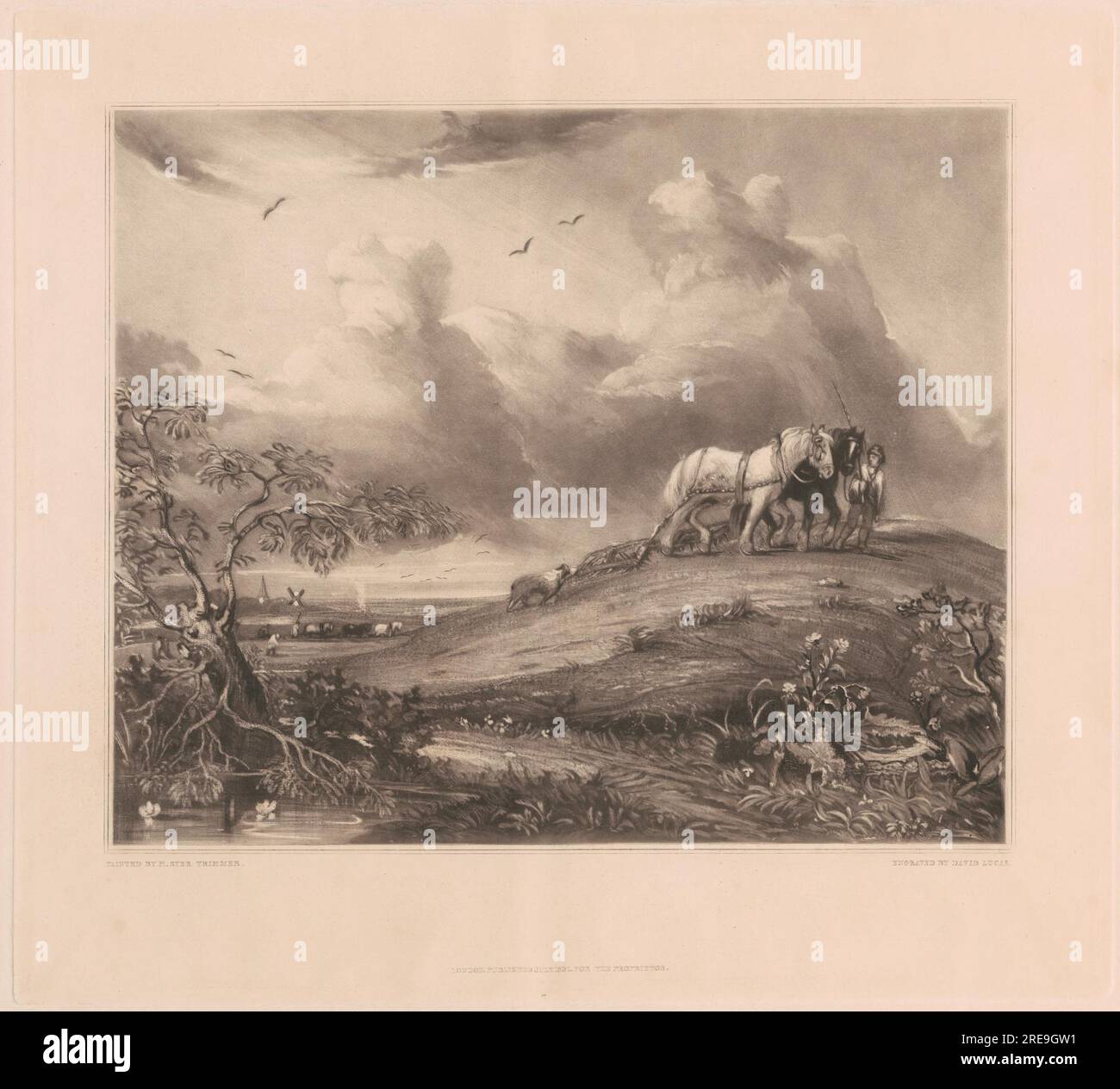 The Plough 1837 by David Lucas Stock Photo - Alamy