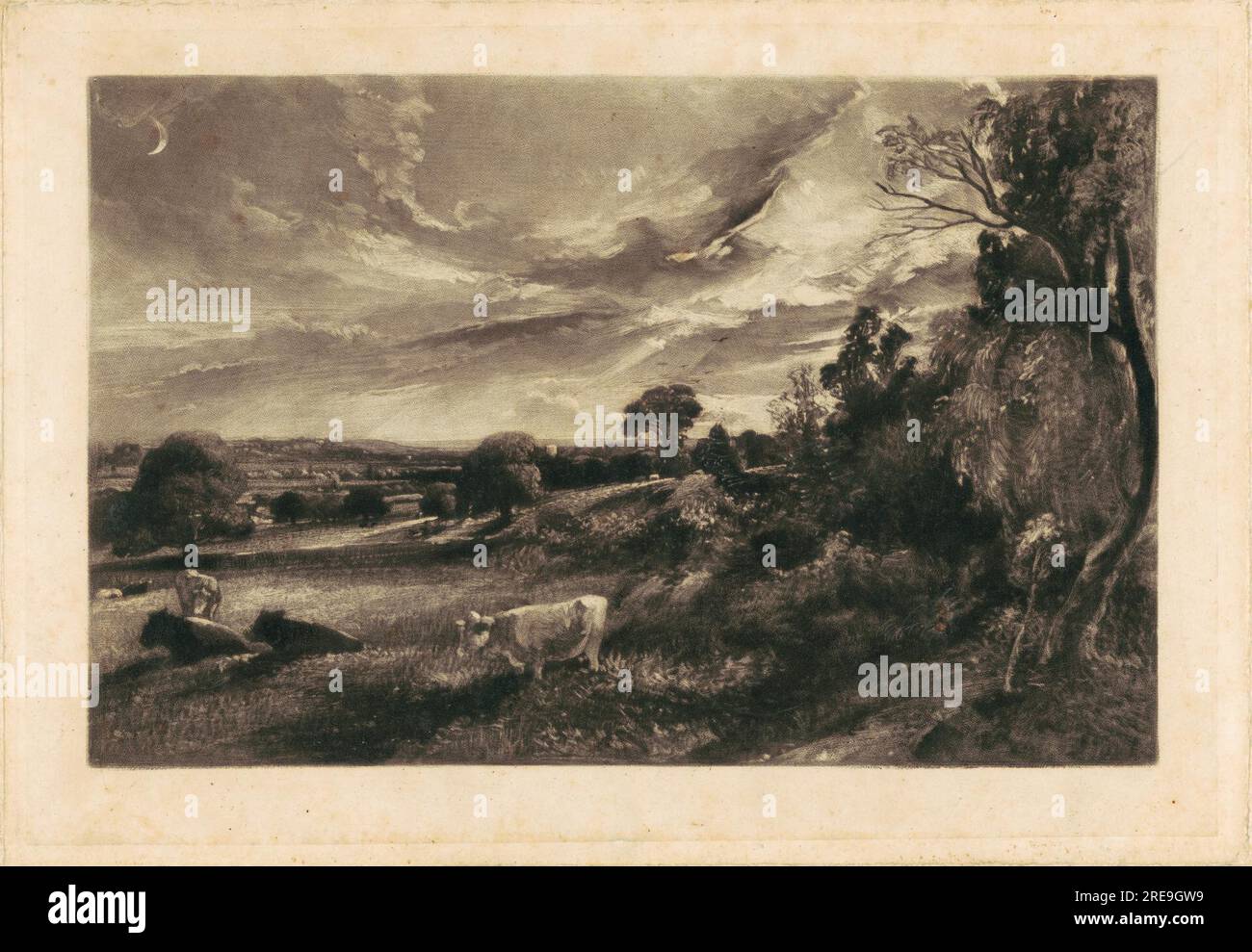 Summer Evening 1831 by David Lucas Stock Photo - Alamy