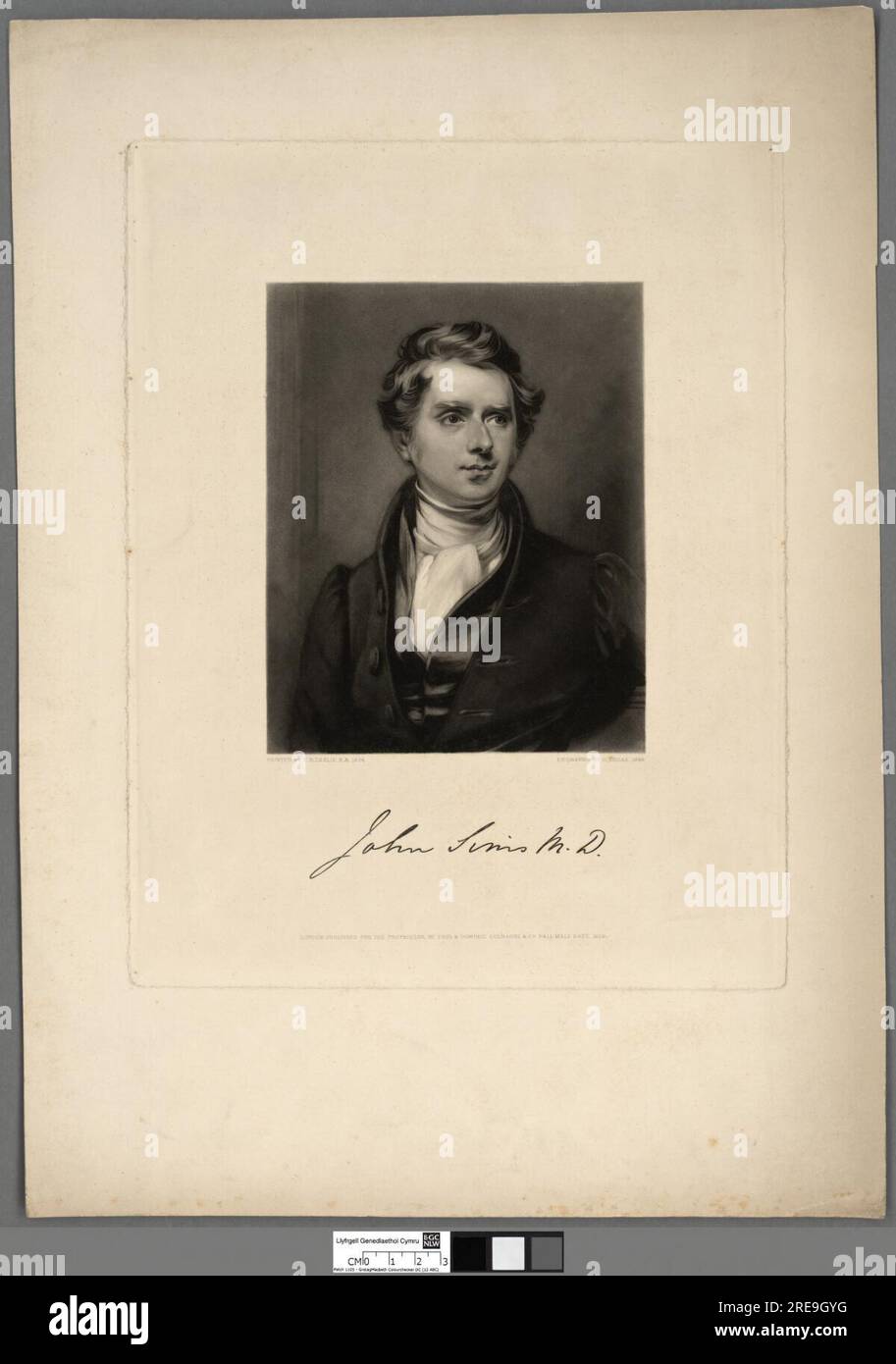 John Sims M.D 1839 by David Lucas Stock Photo - Alamy