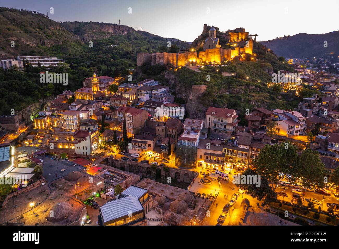 Aerial view of the Georgia landmarks Stock Photo - Alamy