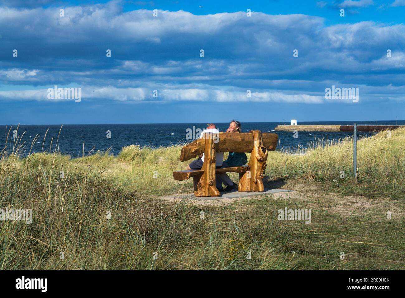 Harbour rustic seat hi-res stock photography and images - Alamy