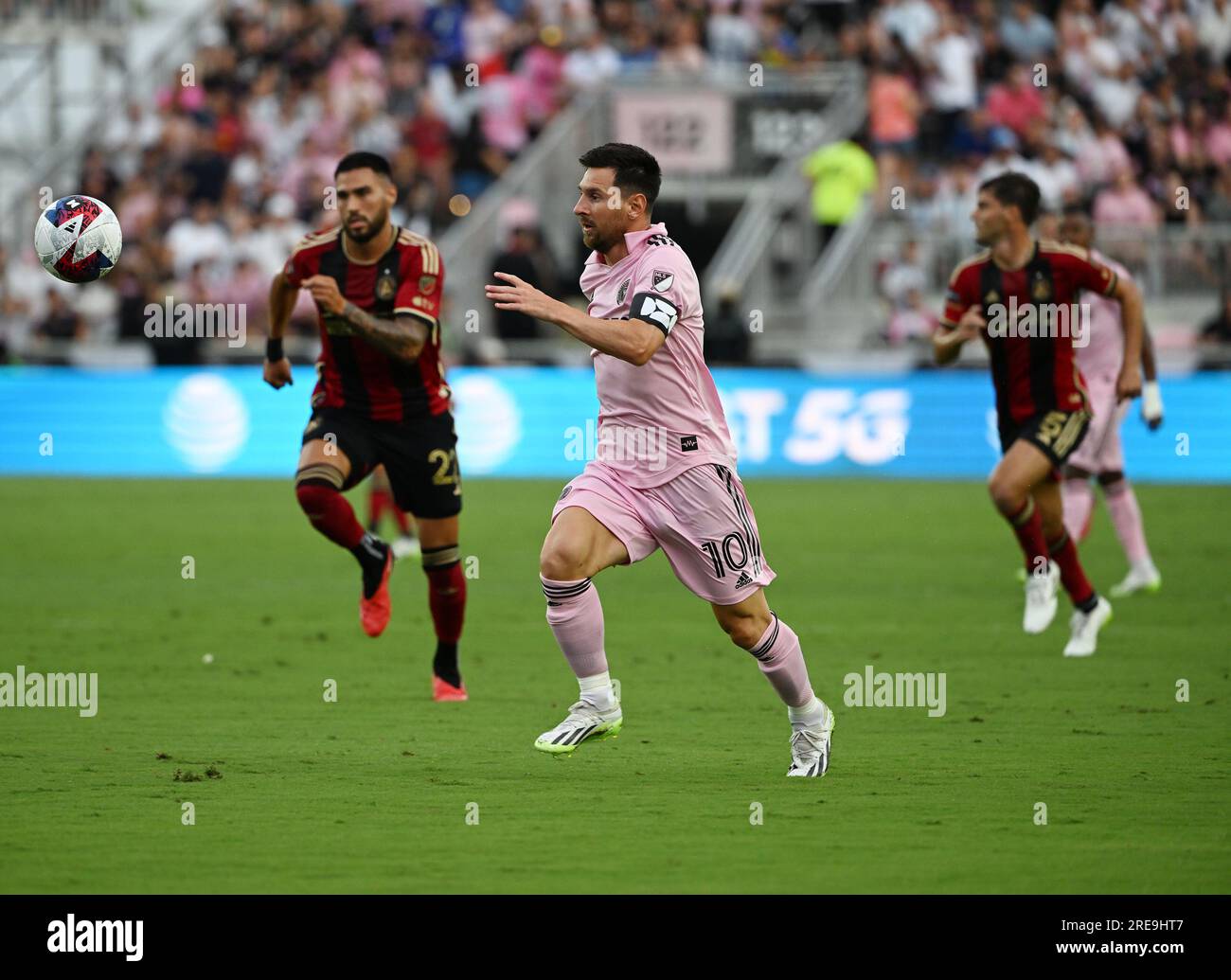 Fort Lauderdale FL, USA. 25th July, 2023. Lionel Messi of Inter Miami ...