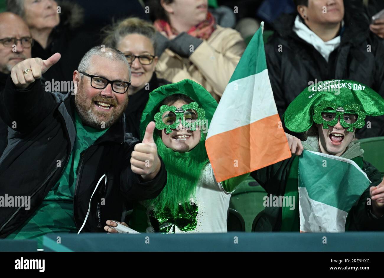 Perth, Australia. 26th July, 2023. Fans of Ireland react before the ...