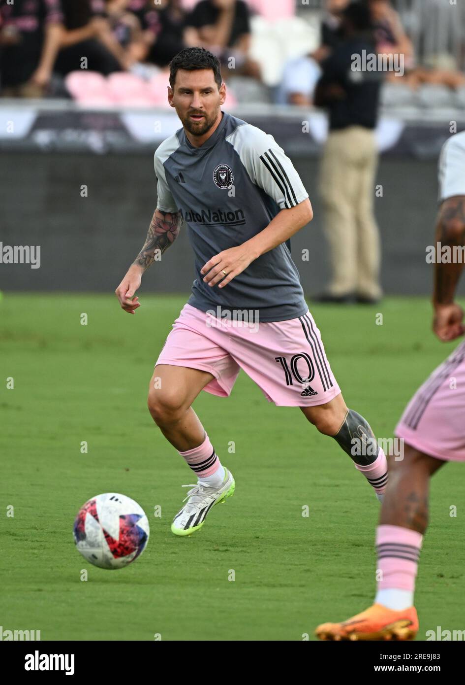 Fort Lauderdale FL, USA. 25th July, 2023. Lionel Messi of Inter Miami ...