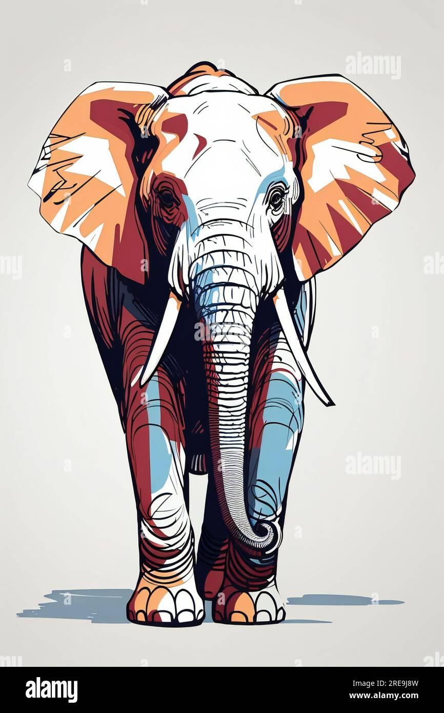 Elephants Drawing Front