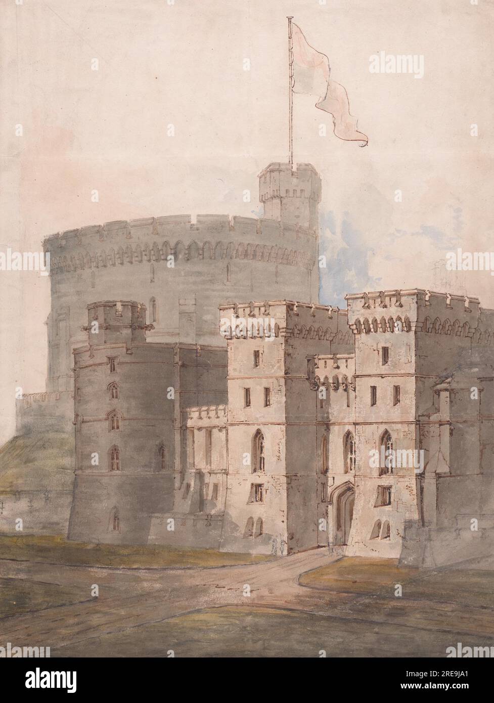 Windsor Castle, Berkshire: The Round Tower, King Edward III Tower and ...