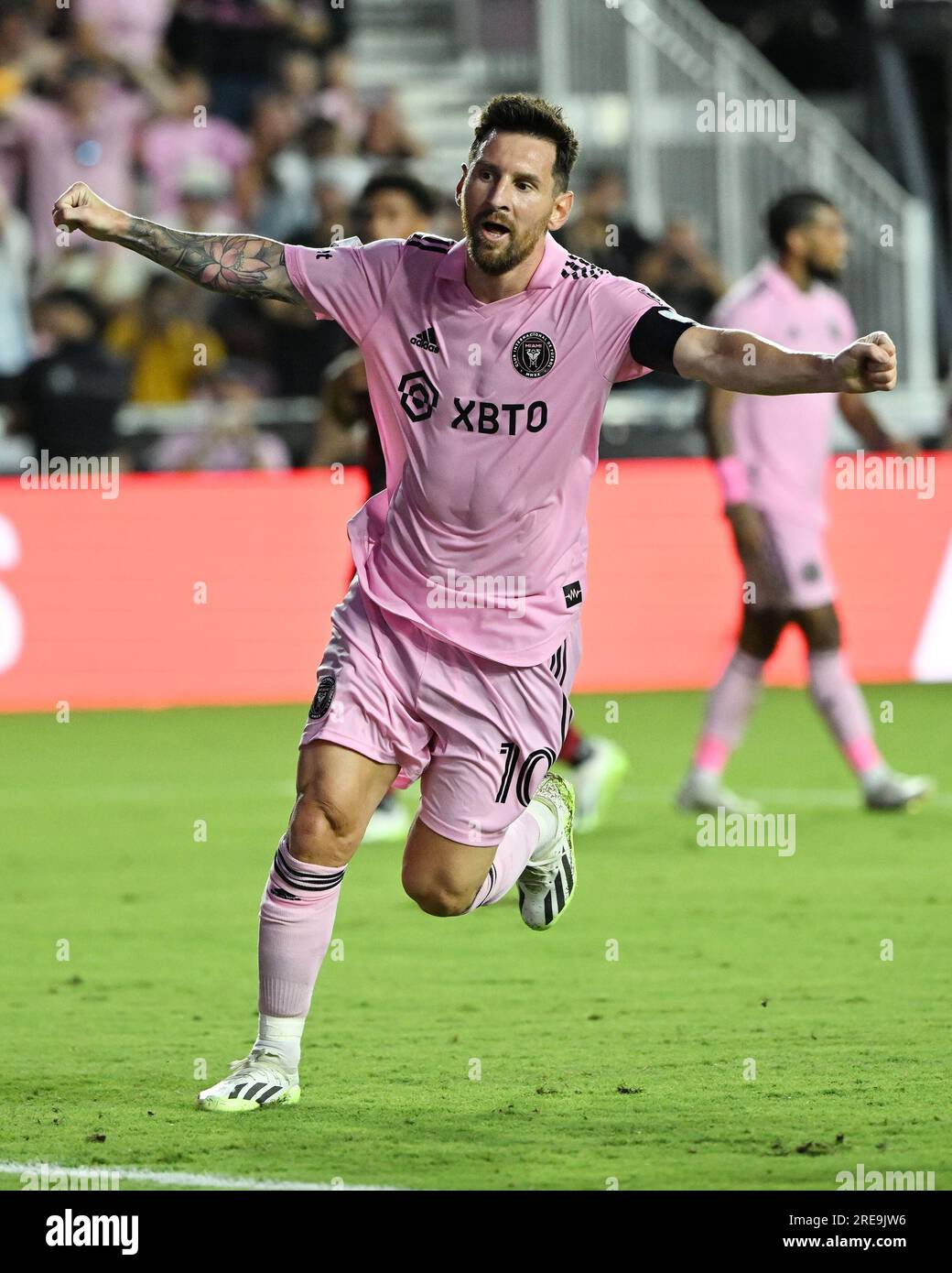 Fort Lauderdale FL, USA. 25th July, 2023. Lionel Messi of Inter Miami ...