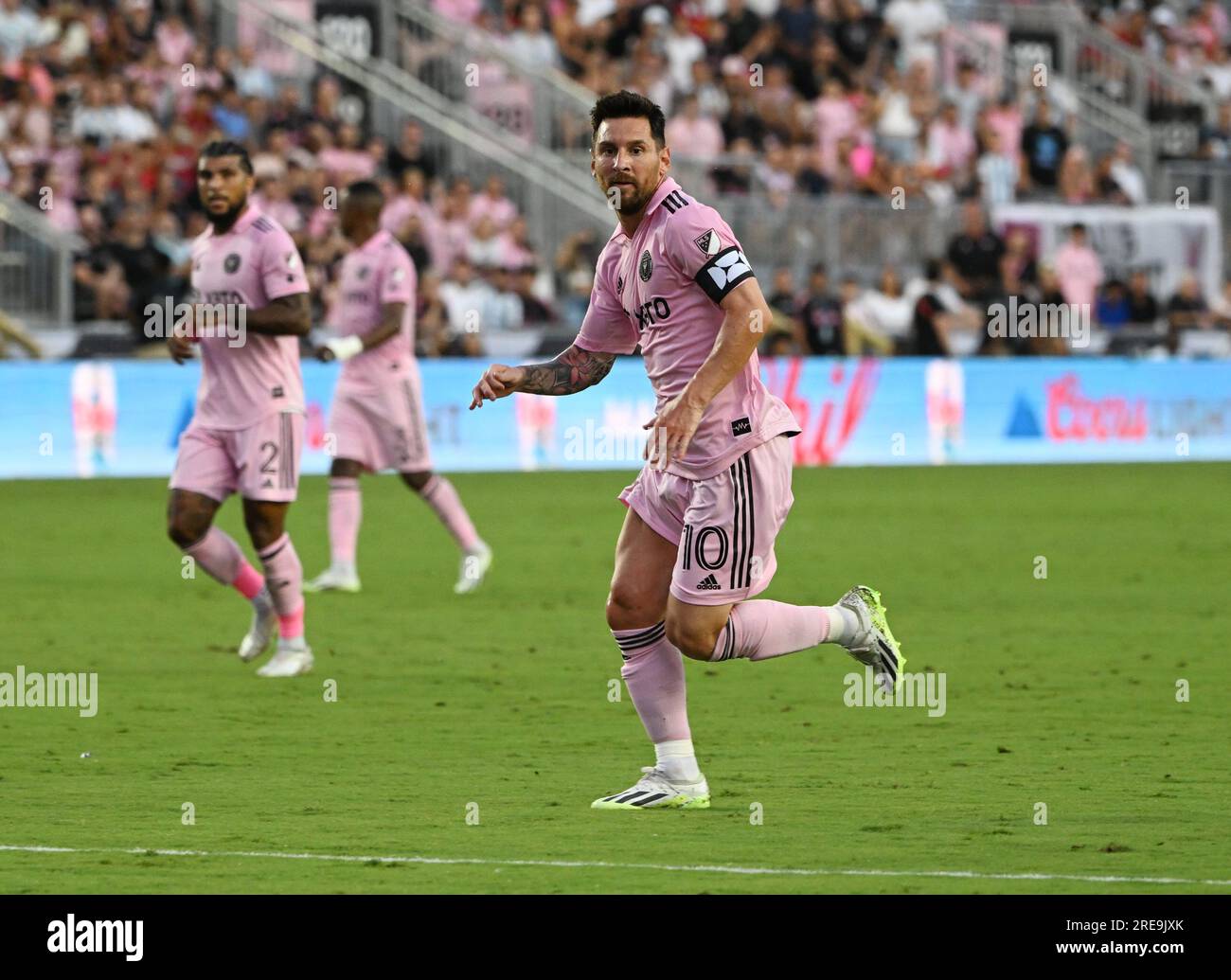 Fort Lauderdale FL, USA. 25th July, 2023. Lionel Messi of Inter Miami ...