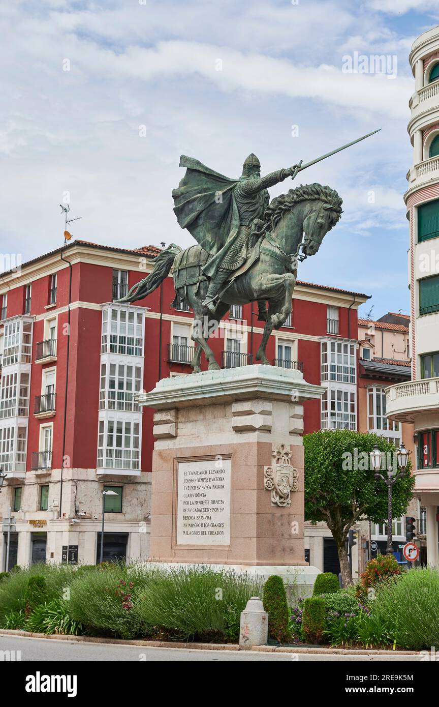 Sculpture of Rodrigo Díaz de Vivar, better known as El Cid Campeador ...