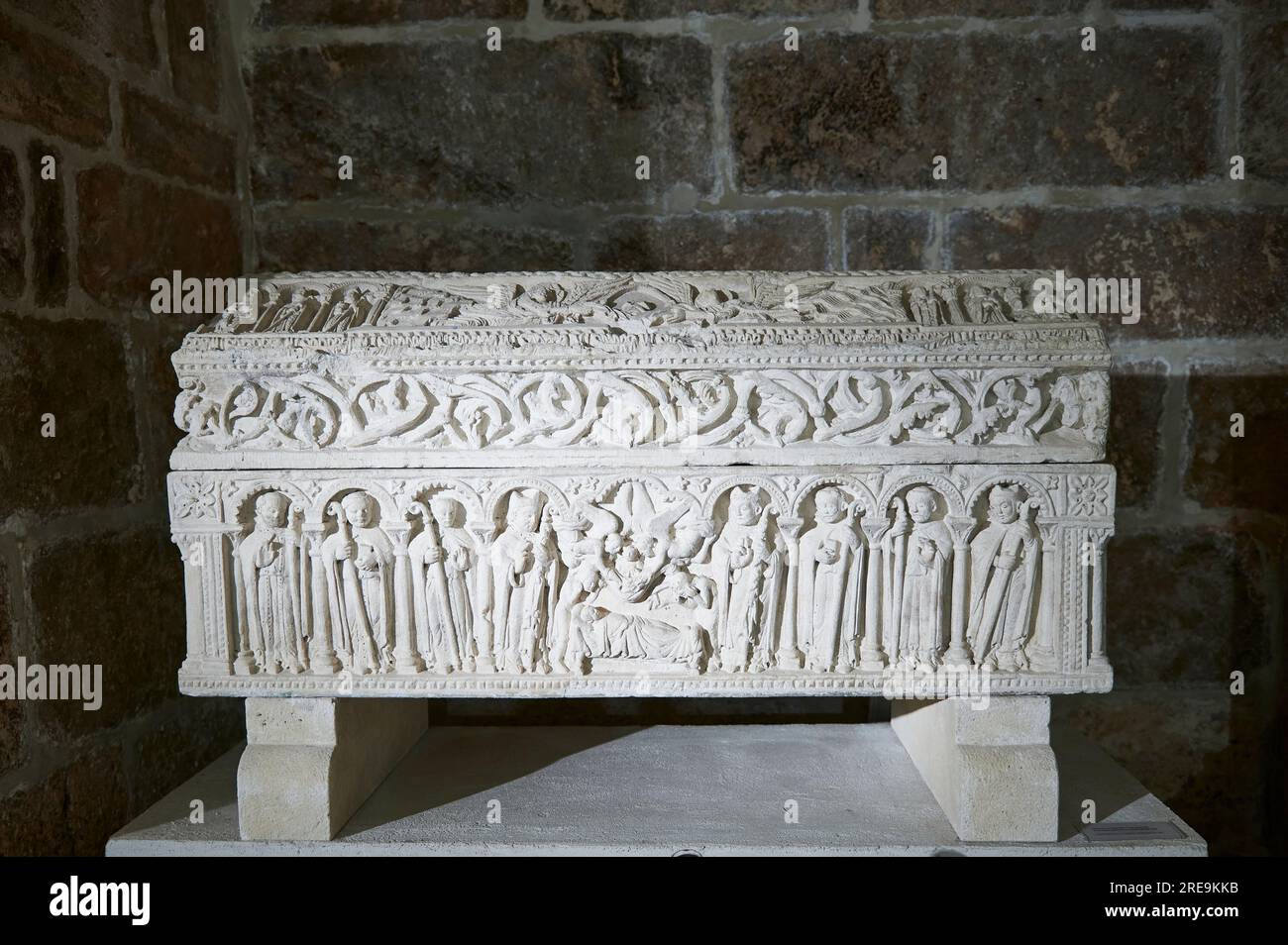 Romanesque sarcophagus of the Infante D. Sancho, son of Alfonso VIII ...