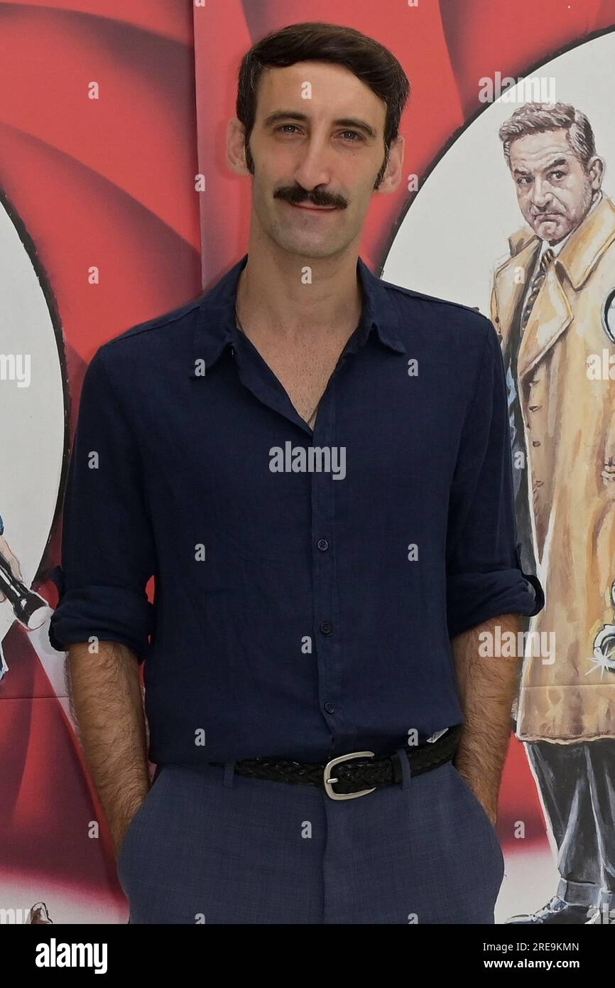 Giuseppe Lo Piccolo attends the photocall of movie Una commedia ...