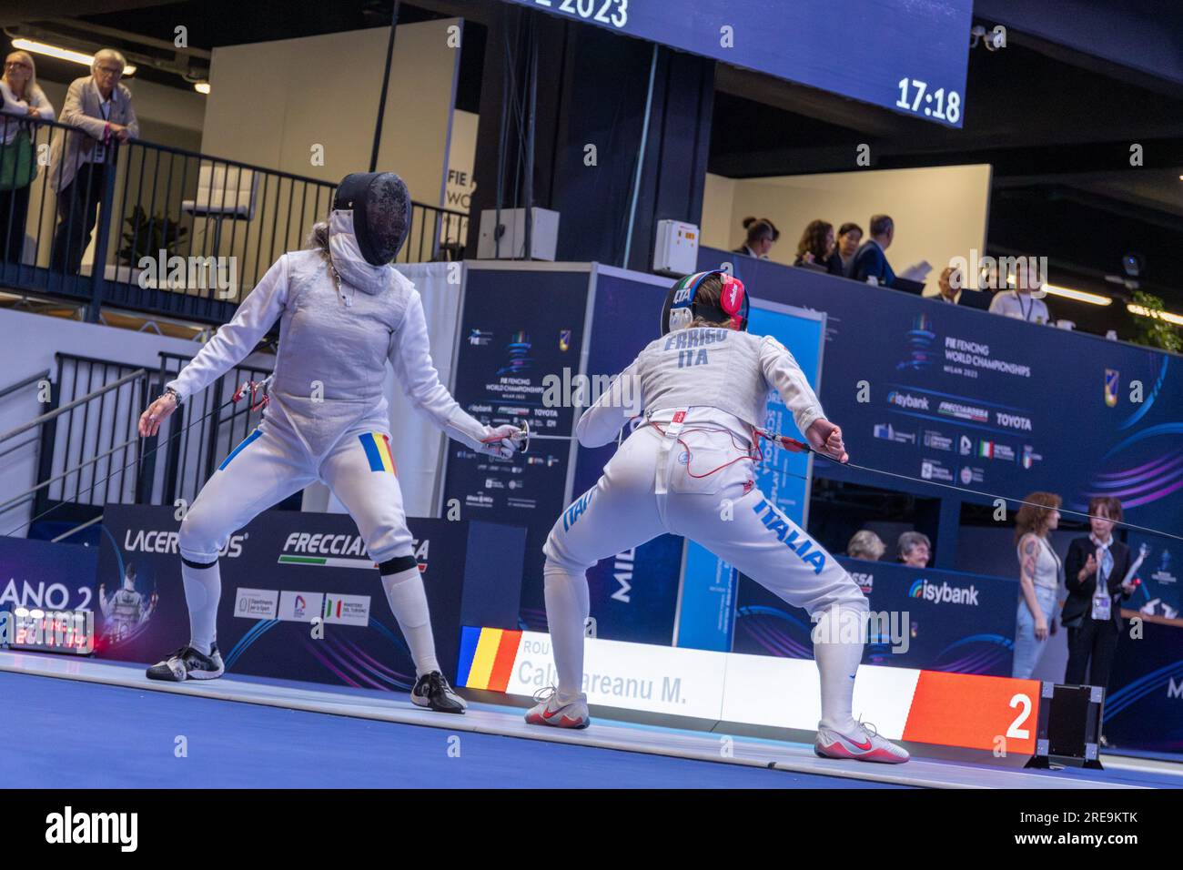 Milan, Italy. 26th July, 2023. Errigo Arianna (ITA) against Calugareanu ...