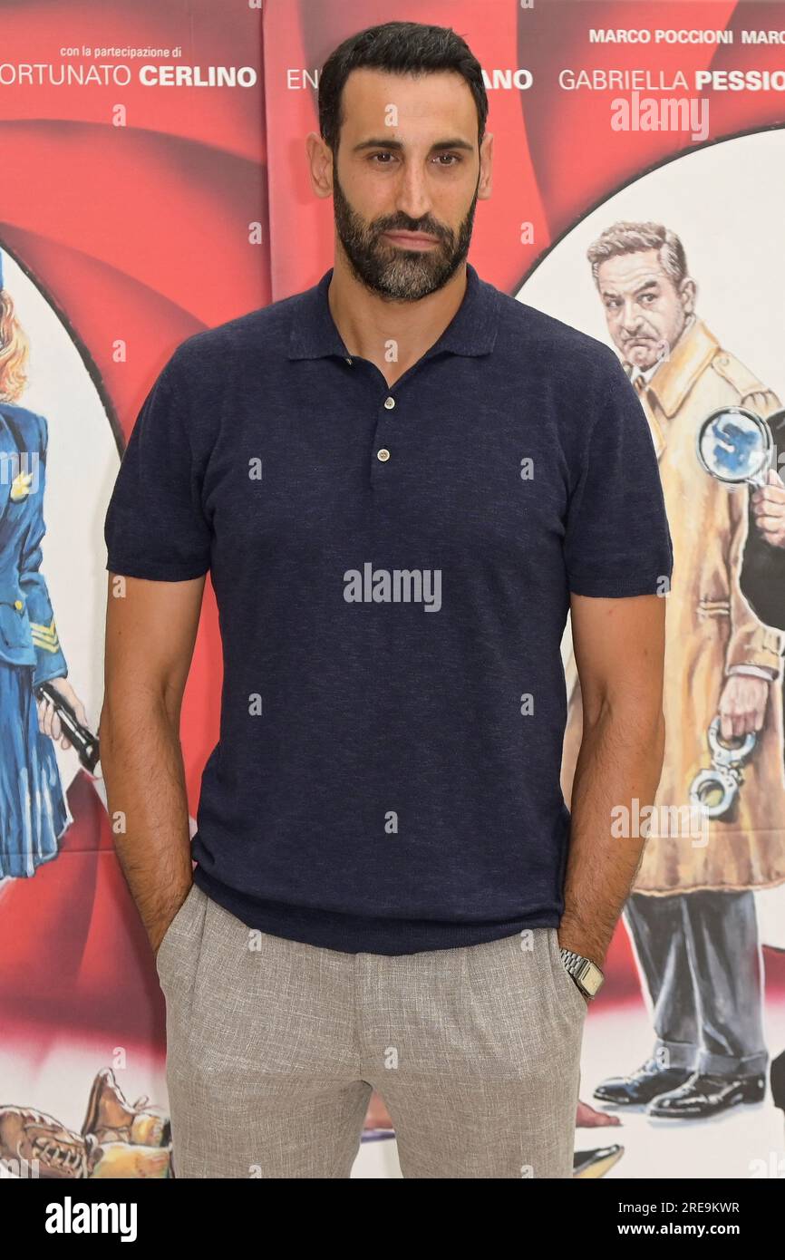 Marco Zingaro attends the photocall of movie Una commedia pericolosa at ...