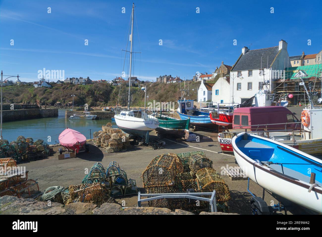 Crail harbour. Crail is one of the East Neuk of Fife's ancient pantiled ...