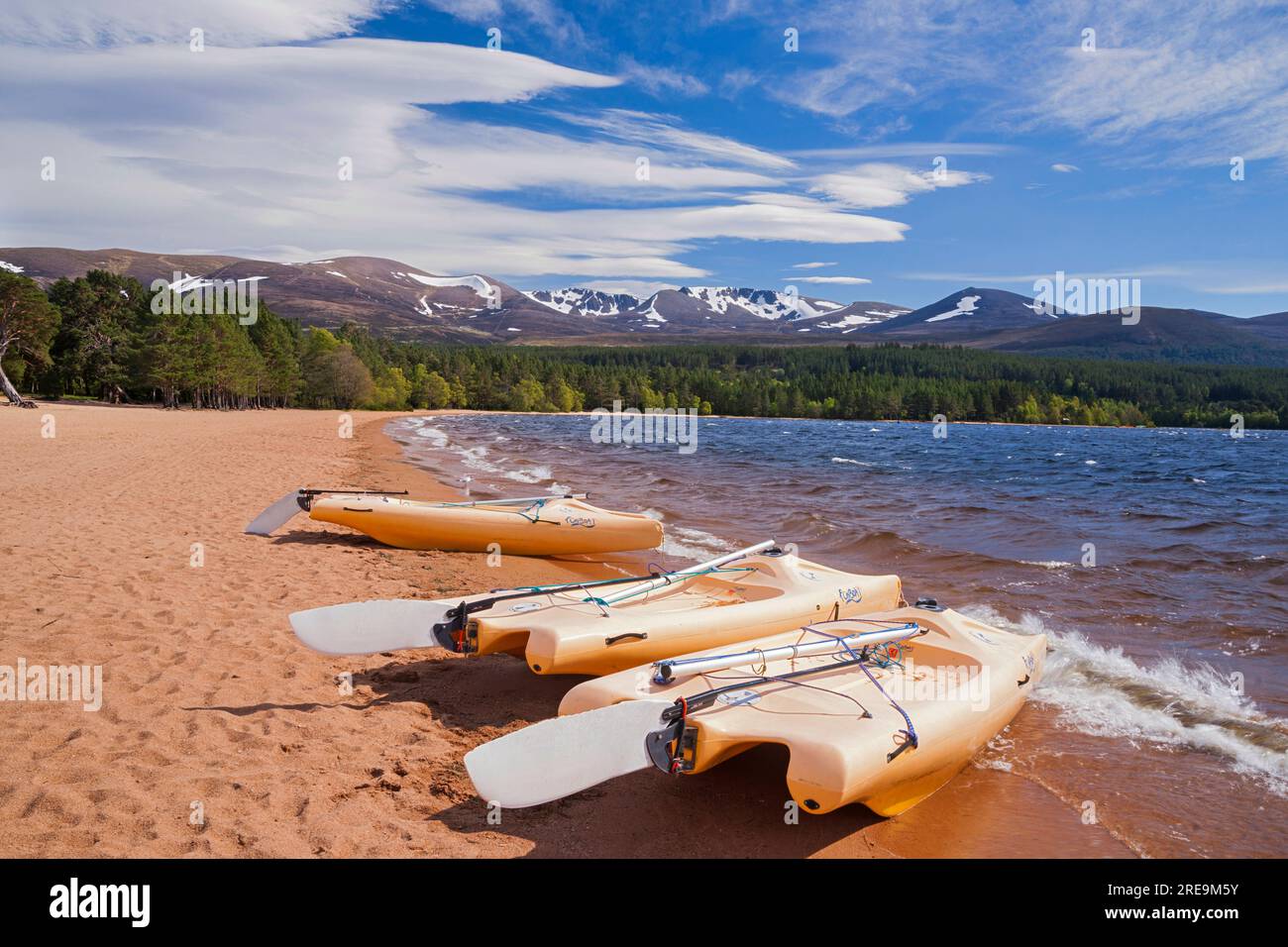 Cairngorms from Loch Morlich, Aviemore, Highland, Scotland, UK Stock ...