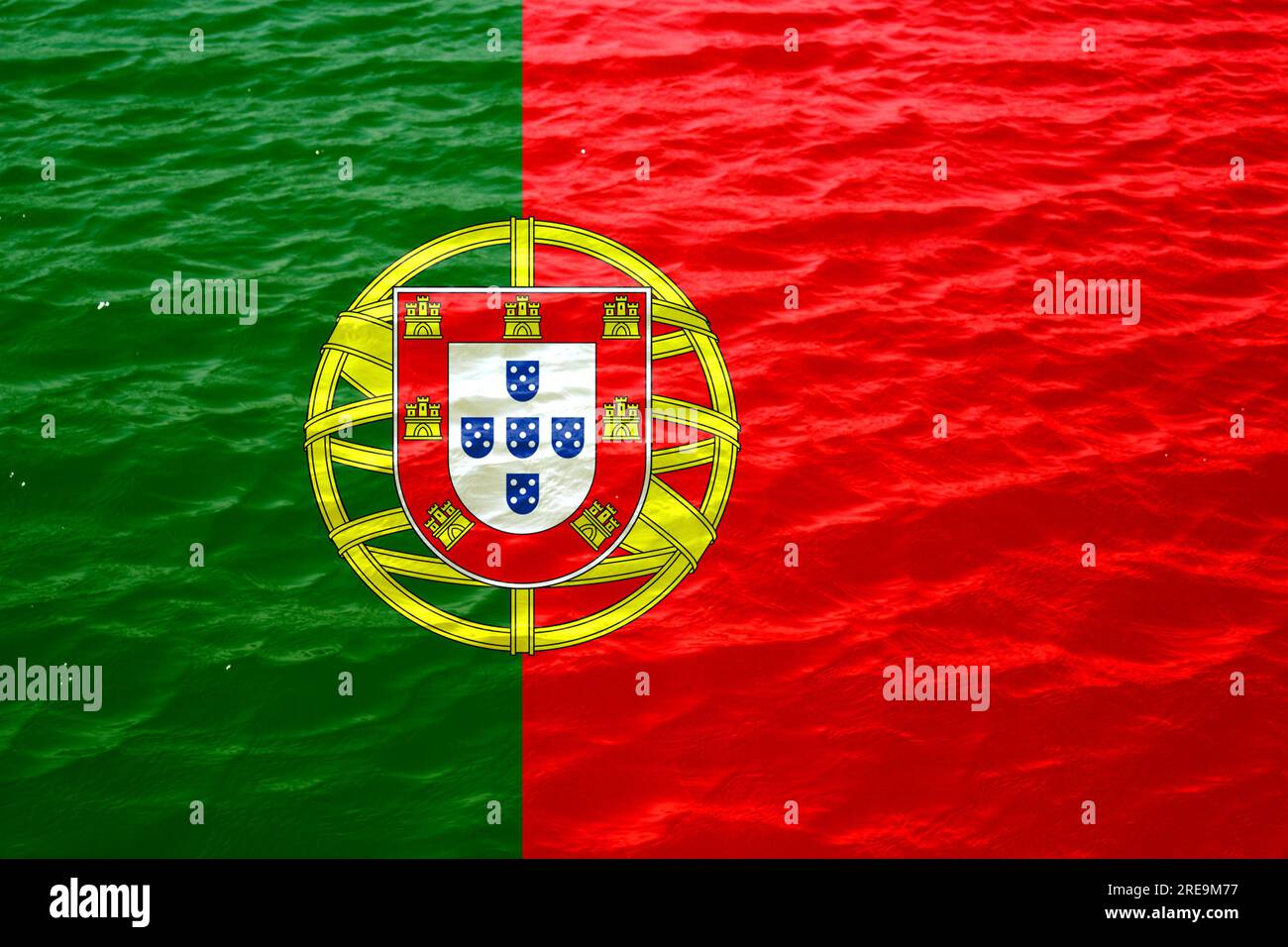 Flag of Portugal. Portugal flag blowing in the wind. Background texture ...