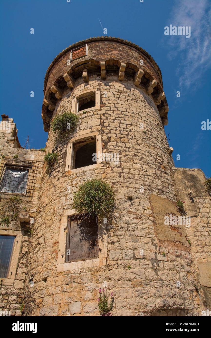The historic 16th century Castle Cambi in Kastel Kambelovac in Kastela ...