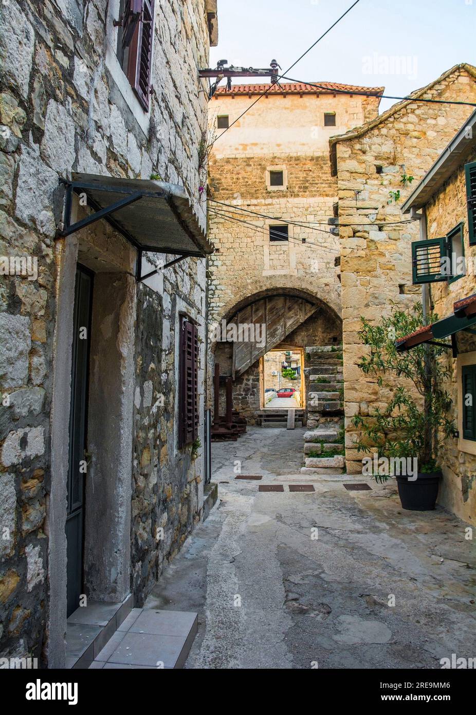 The entrance gate of Kastilac, a 16th century residential island fort ...