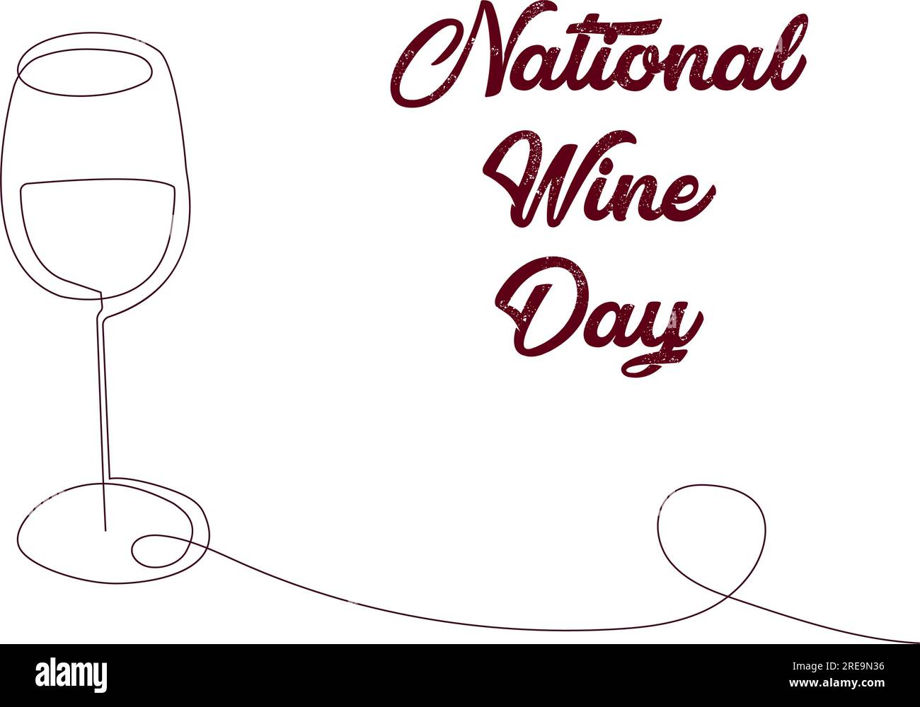 Poster with wine glasses in line art style, one solid line. Modern ...