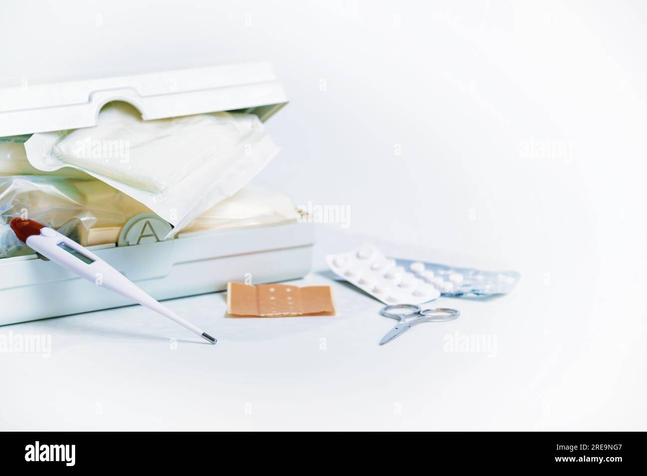 Part of a first aid kit for the car and home medicine chest with ...