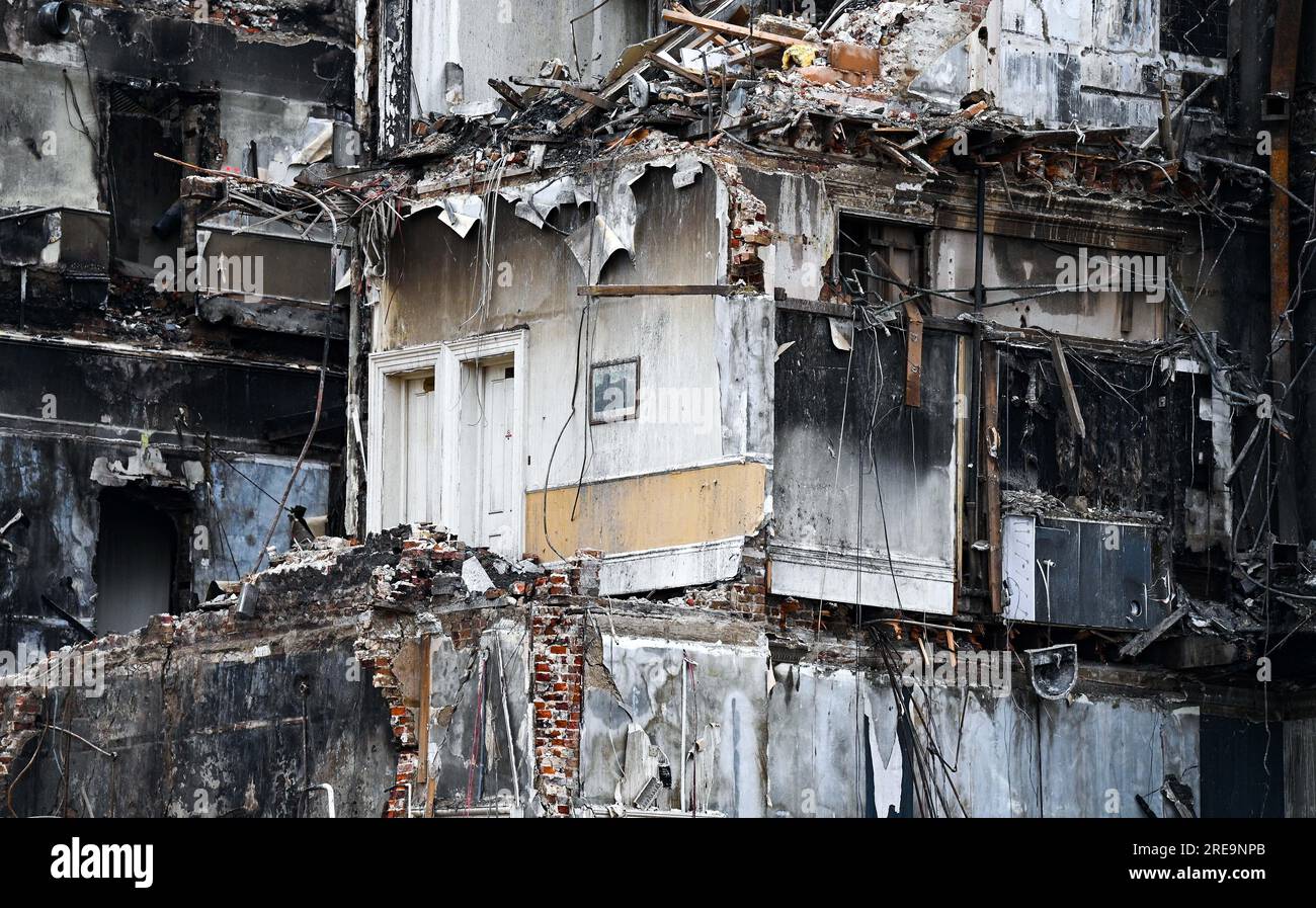 Brighton UK 26th July 2023 - Pictures can be seen still hanging on the ...