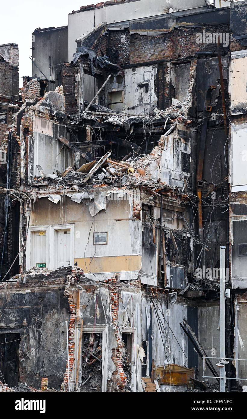 Brighton UK 26th July 2023 - Pictures can be seen still hanging on the ...