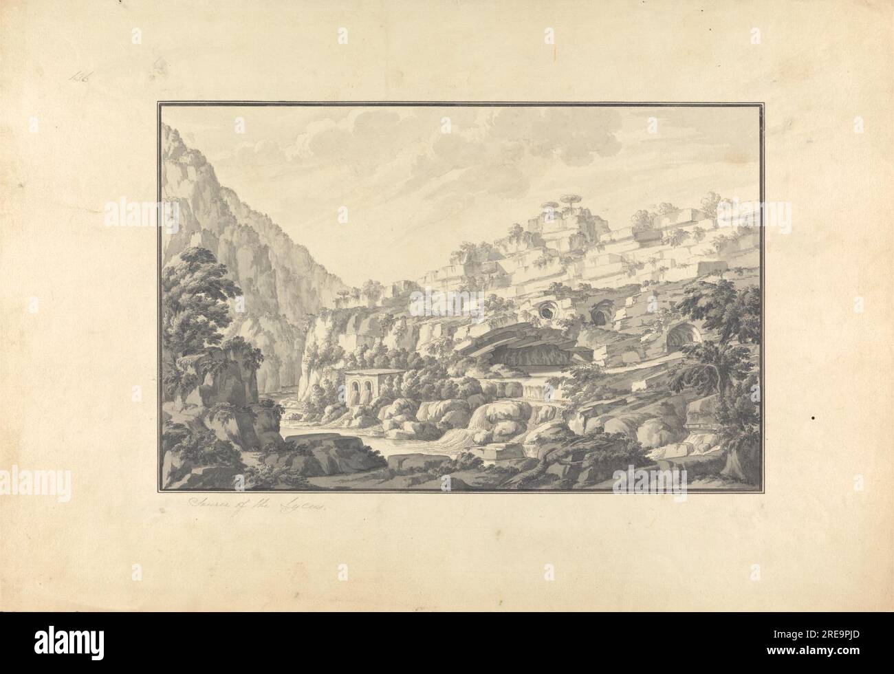 View of the Source of the Lycus River (Nahr el-Kelb) circa 1751 by ...