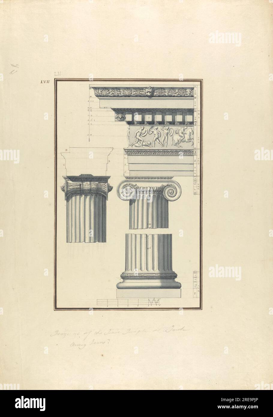 Details of the Ionic Temple at Toreh circa 1750 by Giovanni Battista ...