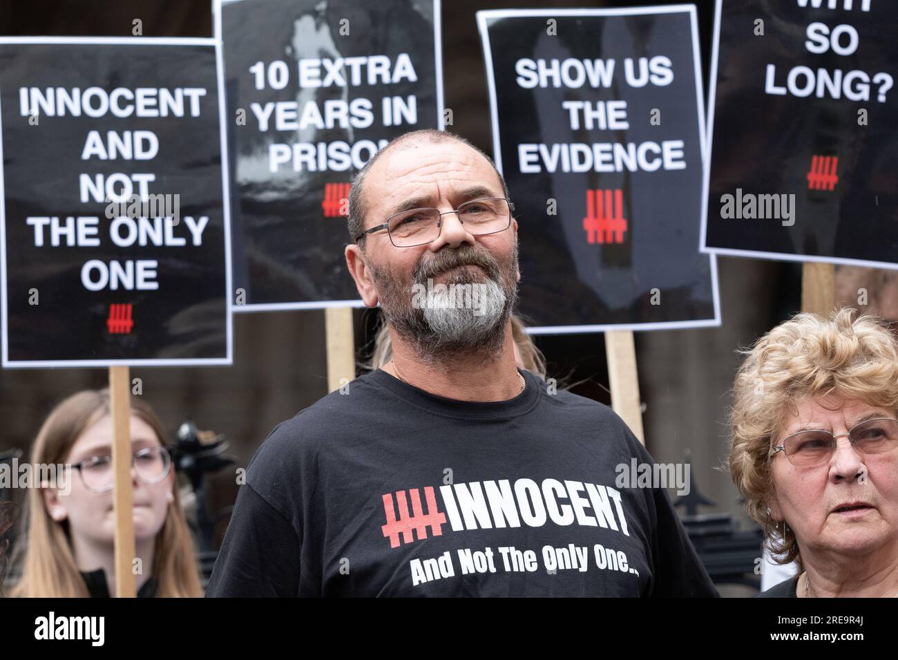 London, UK. 26 July, 2023. Andrew Malkinson, 57, outside the Royal ...