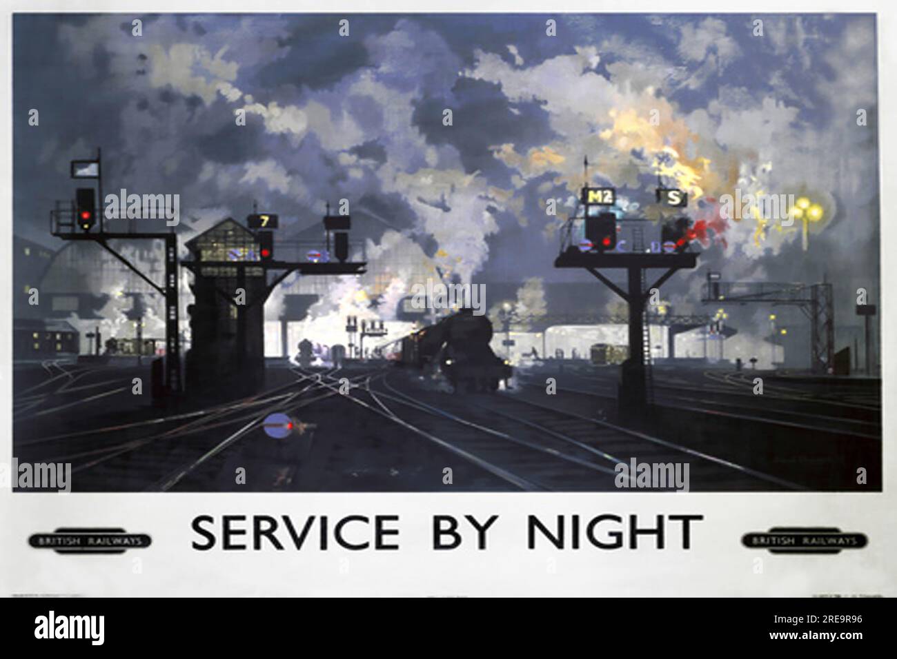 Retro train advertising posters hi-res stock photography and images - Alamy