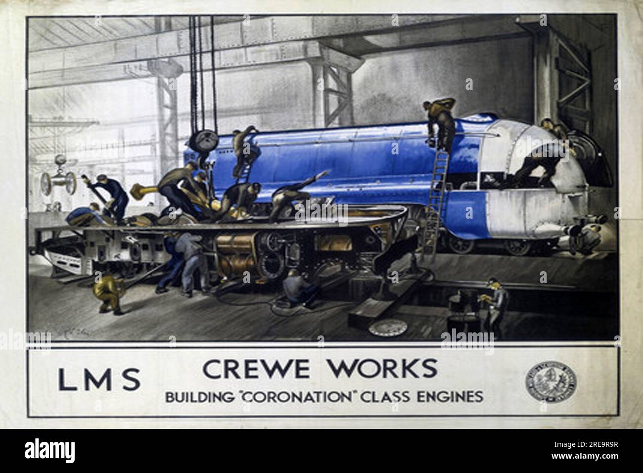 Retro train advertising posters hi-res stock photography and images - Alamy