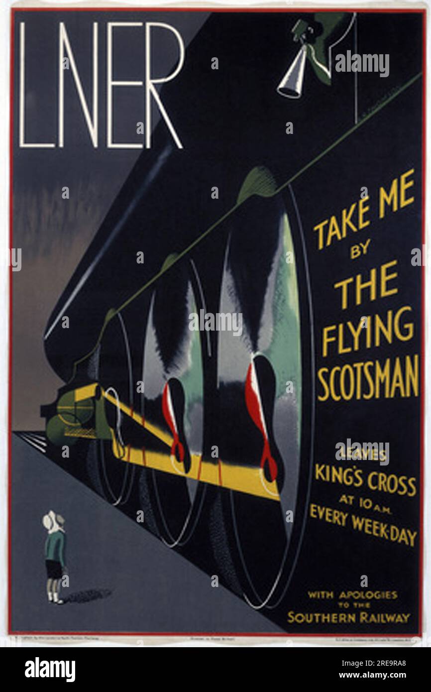 Retro train advertising posters hi-res stock photography and images - Alamy