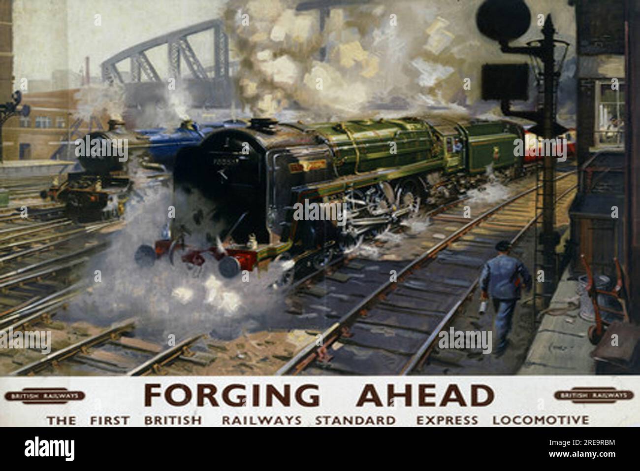 Retro train advertising posters hi-res stock photography and images - Alamy