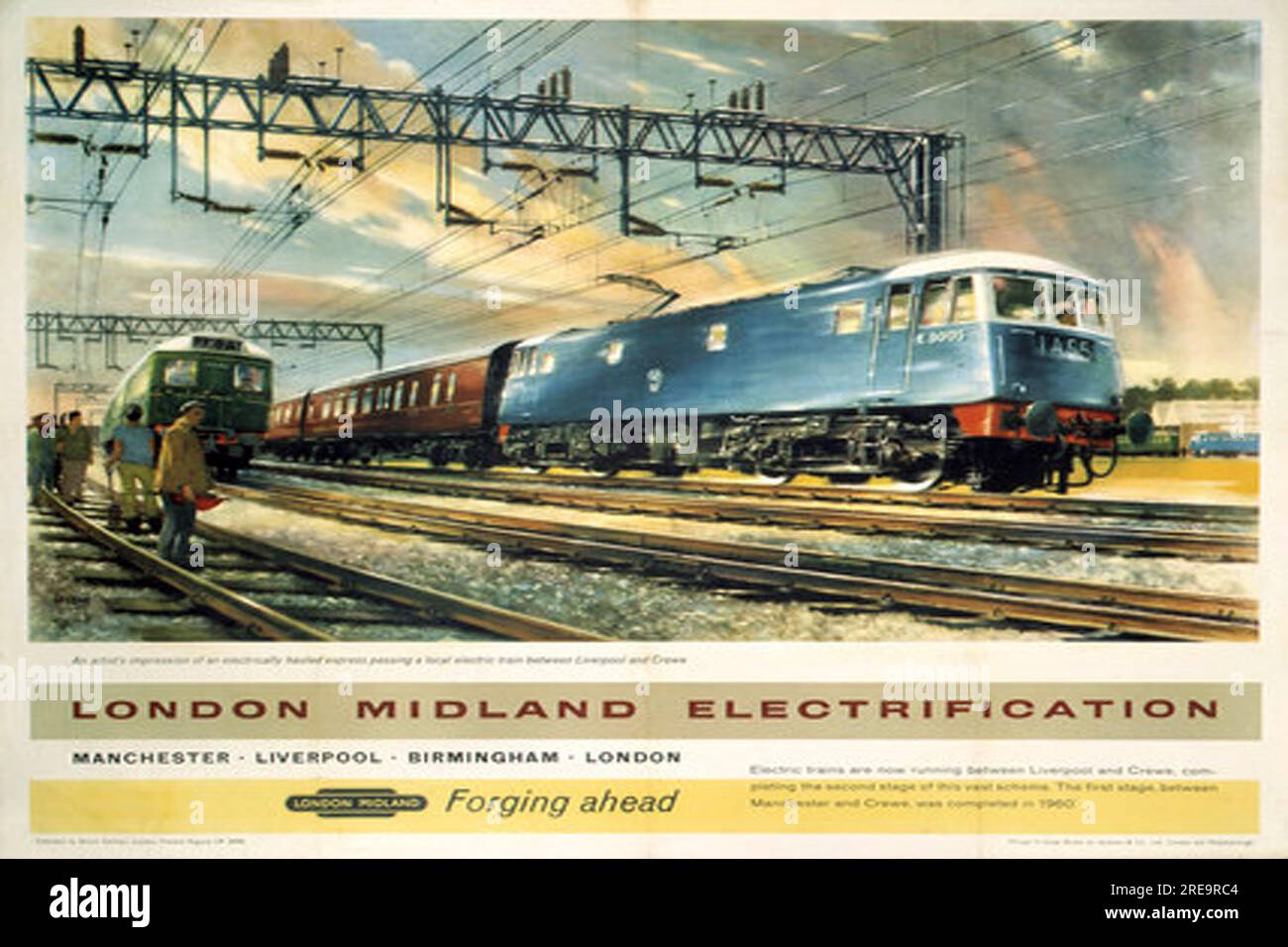 Retro train advertising posters hi-res stock photography and images - Alamy