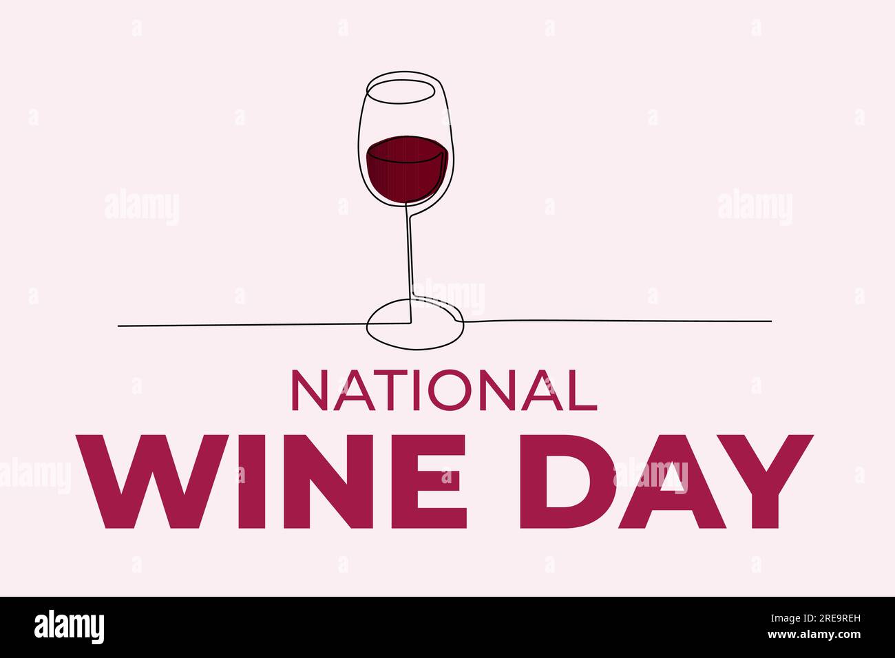 Poster with wine glasses in line art style, one solid line. Modern ...
