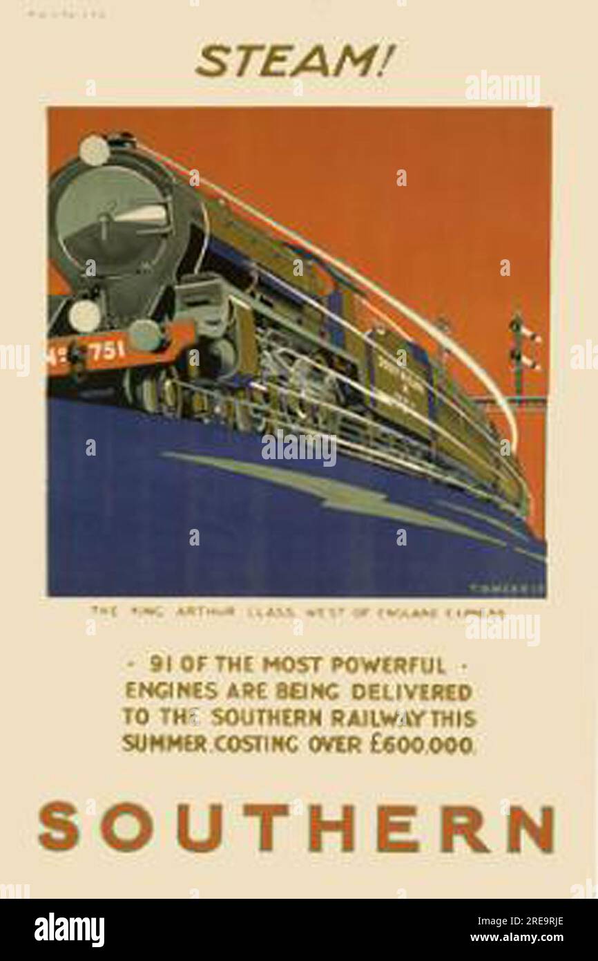 Classic train travel destination posters hi-res stock photography and ...