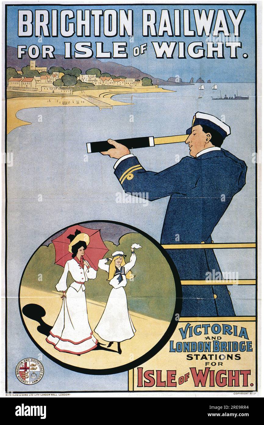 vintage reproduction railway travel posters Stock Photo - Alamy