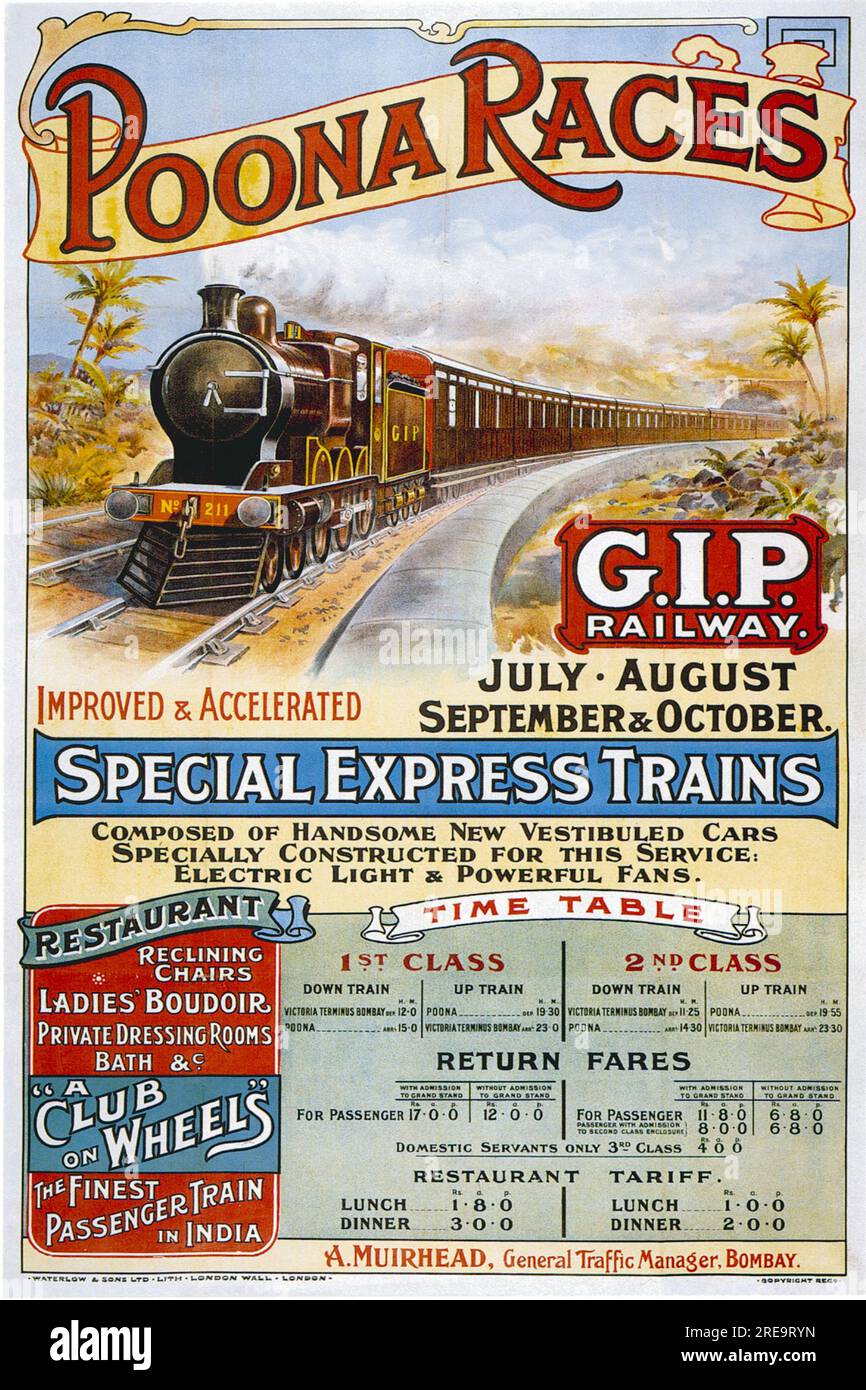 vintage reproduction railway travel posters Stock Photo - Alamy