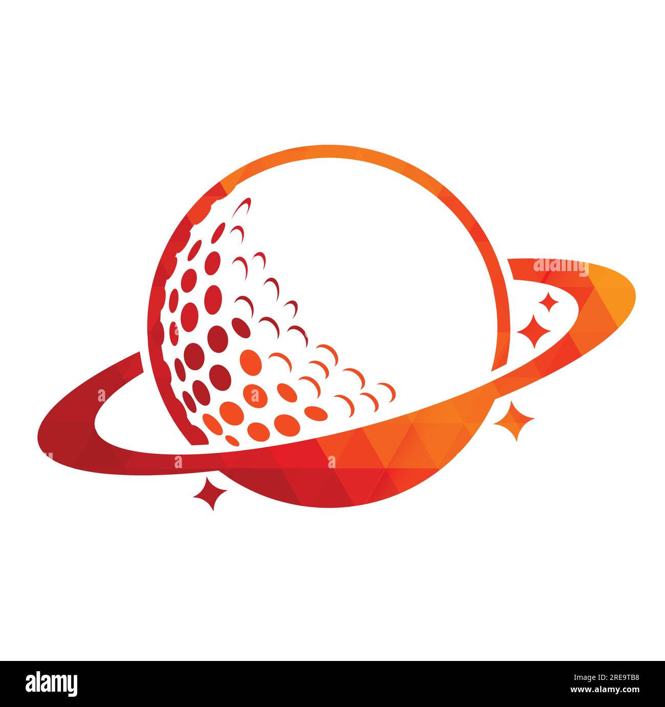 Planet golf and cloud shape vector logo design. Golf ball and planet ...
