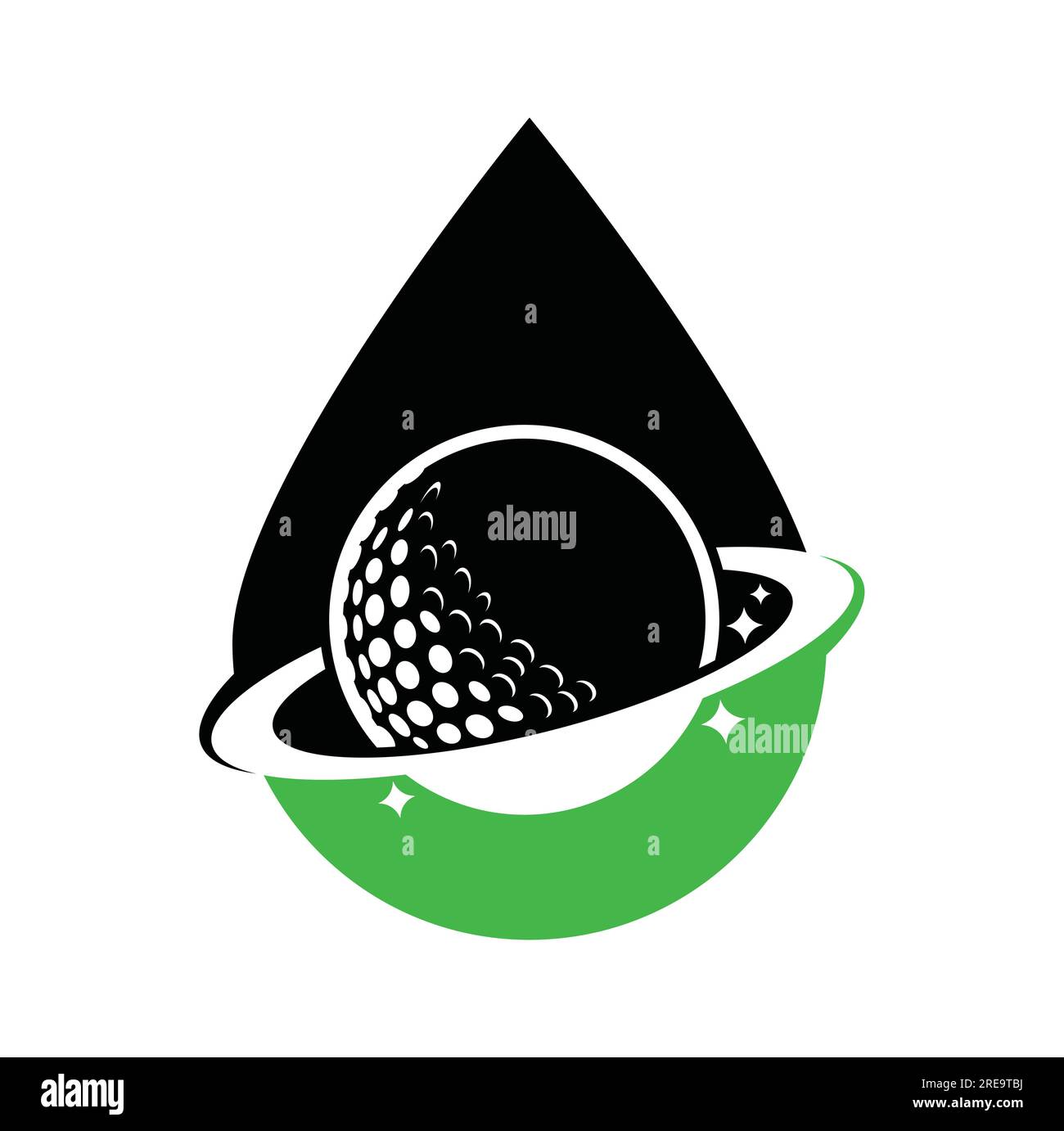 Golf ball drop Stock Vector Images - Alamy