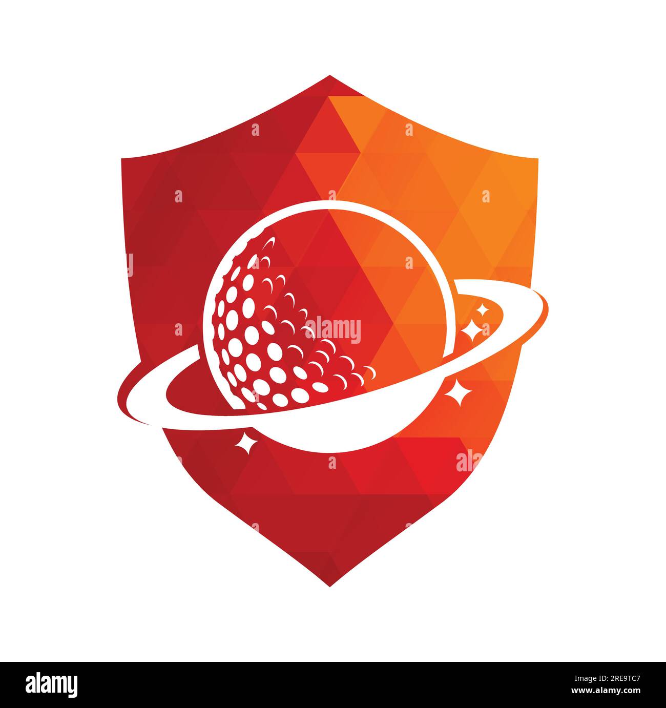 Planet golf and cloud shape vector logo design. Golf ball and planet ...