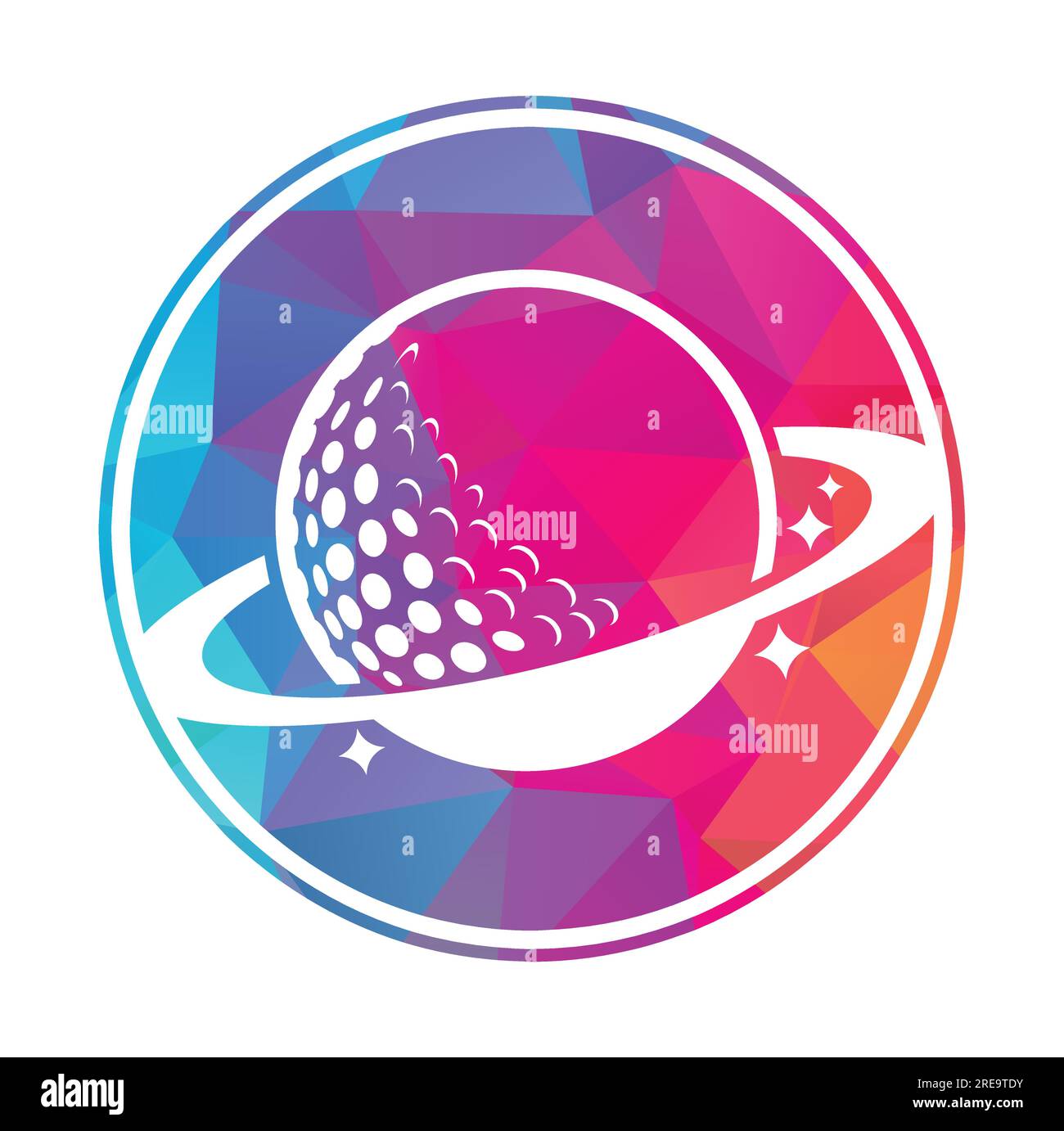Planet golf and cloud shape vector logo design. Golf ball and planet ...