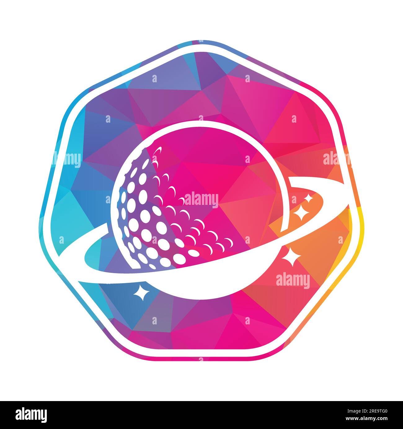 Planet golf and cloud shape vector logo design. Golf ball and planet ...