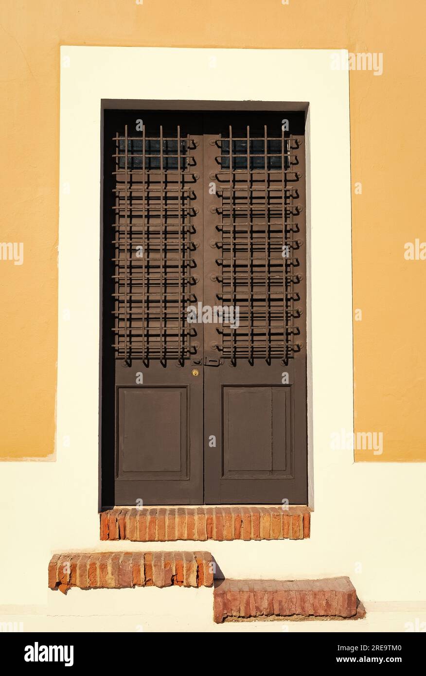 door entrance with shutters of house. door entrance outdoor. photo of ...