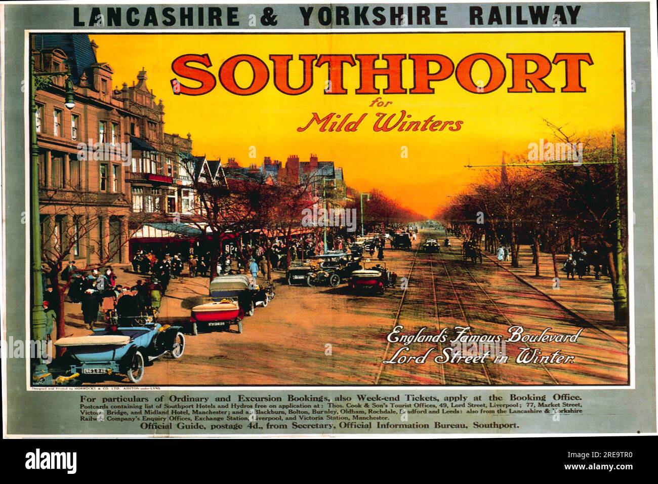 vintage reproduction railway travel posters Stock Photo - Alamy