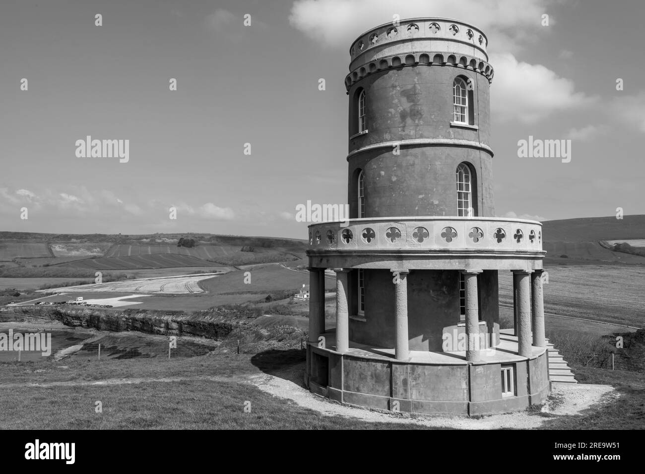 Clavell Tower overlooking Kimmeridge Bay in Dorset Stock Photo - Alamy